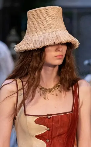 ALEMAIS Michelle Raffia Bucket Hat - Neutral