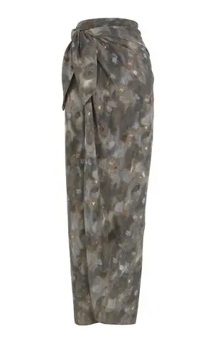 CORTANA Pareo Silk Maxi Skirt - Print