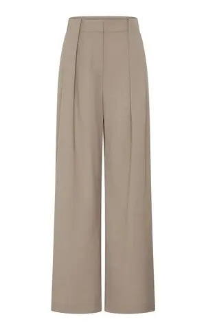 ST. AGNI Pleated Wide-leg Pants