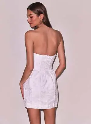 FLEUR DU MAL Collette Mini Dress - Ivory
