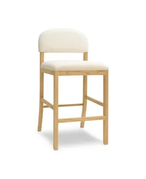 TOV FURNITURE Calla Performance Velvet Counter Stool - Cream