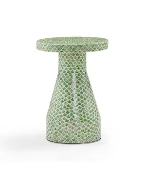 TOV FURNITURE Halio Shell Side Table - Green