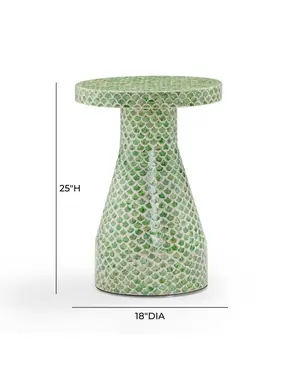 TOV FURNITURE Halio Shell Side Table - Green