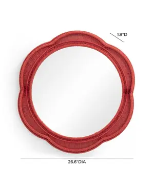 TOV FURNITURE Zeva Wall Mirror - Red