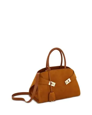 FERRAGAMO Hug Suede Handbag