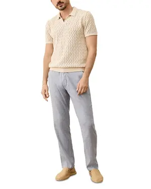 Marine Layer Cyrus Chevron Regular Fit Short Sleeve Sweater
