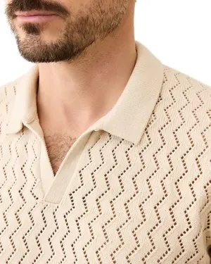 Marine Layer Cyrus Chevron Regular Fit Short Sleeve Sweater