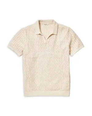 Marine Layer Cyrus Chevron Regular Fit Short Sleeve Sweater
