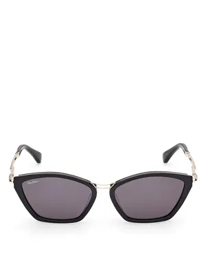 Max Mara Cat Eye Sunglasses, 54mm - Black/smoke
