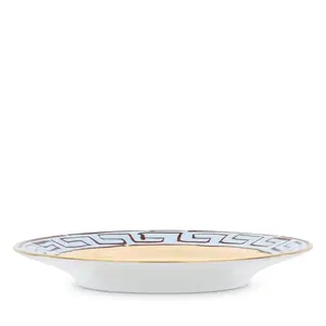 GINORI 1735 Flat Bread Plate Cm 16 In. 6 1/2 Impero - Il Viaggio Di Nettuno - Brown + Light Bl