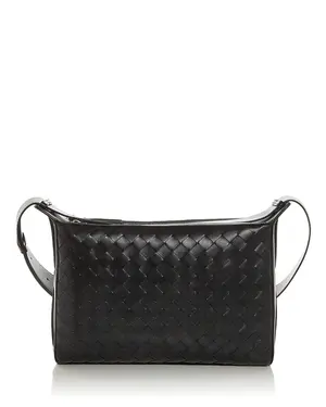 Bottega Veneta Intrecciato Leather Shoulder Bag - Nero