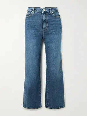 FRAME High Rise Wide Leg Jeans