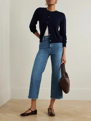 FRAME High Rise Wide Leg Jeans