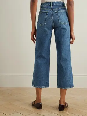 FRAME High Rise Wide Leg Jeans