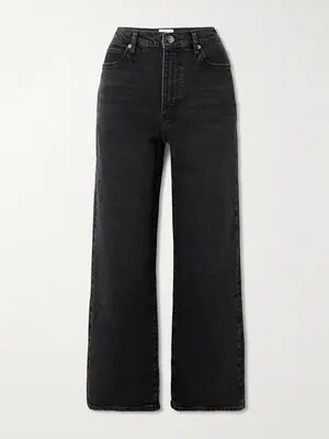 FRAME The Wide Cropped High-rise Wide-leg Jeans