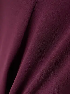 Stella McCartney Cropped Jersey Flared Pants - Burgundy
