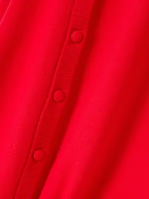 Victoria Beckham Ribbed Merino Wool-blend Midi Skirt - Red