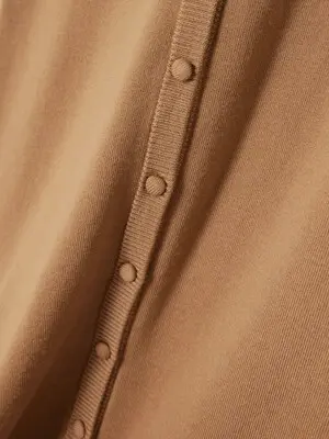 Victoria Beckham Merino Wool-blend Midi Skirt - Brown