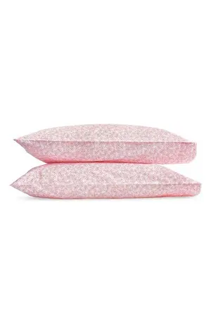 MATOUK Margot 500 Thread Count Cotton Percale Set Of 2 Pillowcases - Blush