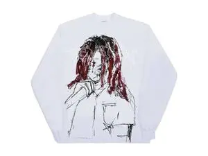 REVENGE Trippie Redd Lightning Longsleeve Tee Shirt - White