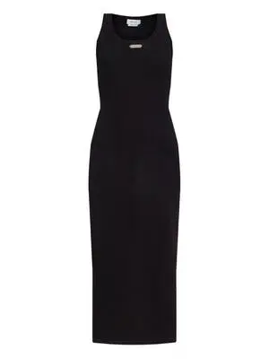Alexander McQueen Placket Sleeveless Midi Dress