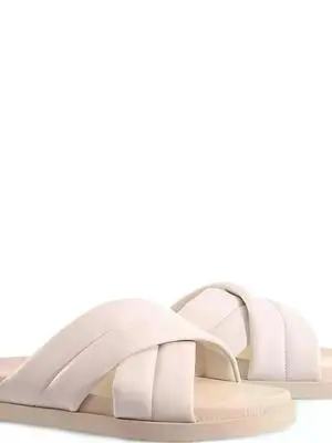 HOGL Tessa Cross-strap Slide Sandals - Neutrals