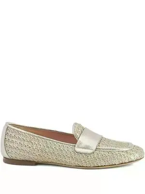 Agl Gold Tone Flats For Women