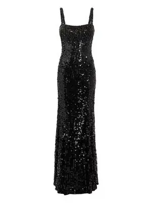 Jenny Packham Mirabeau Sequin-embellished Maxi Dress - Black