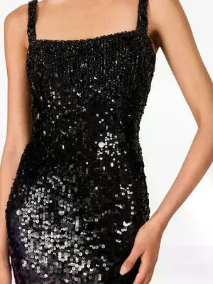 Jenny Packham Mirabeau Sequin-embellished Maxi Dress - Black