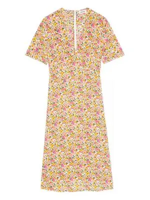 Zadig&Voltaire Floral-print Midi Dress - Orange