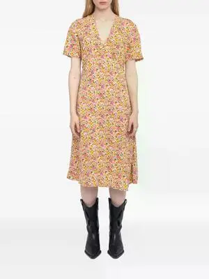 Zadig&Voltaire Floral-print Midi Dress - Orange