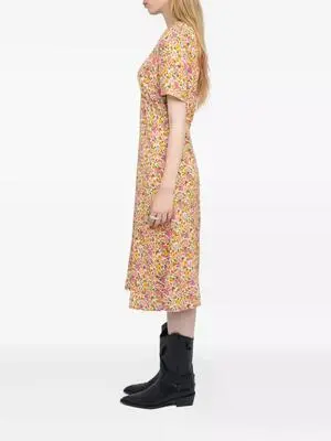 Zadig&Voltaire Floral-print Midi Dress - Orange