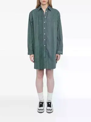 Zadig&Voltaire Striped Shirt Mini Dress - Green