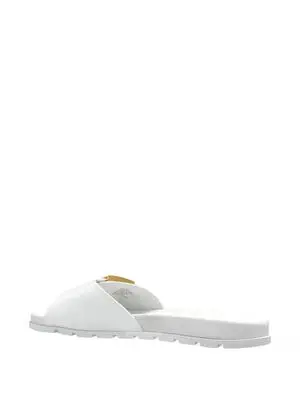 Tory Burch Buckle Slides - White