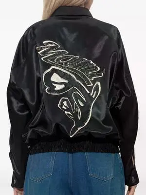 Marni Satin Bomber Jacket - Black