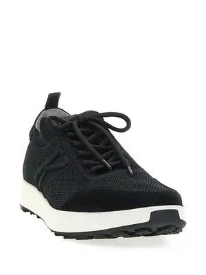 Kiton Mesh-paneled Lace-up Sneakers - Black