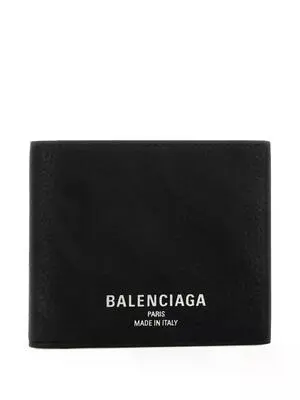 Balenciaga Logo-print Bifold Wallet - Black