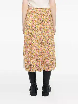 Zadig&Voltaire Floral Print Midi Skirt - Orange