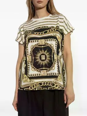 Balmain Baroque-pattern T-shirt