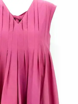 Max Mara Pleated Midi Dress With Bow Detail