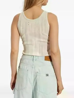 Amiri Ribbed Sleeveless Tank Top - Neutrals