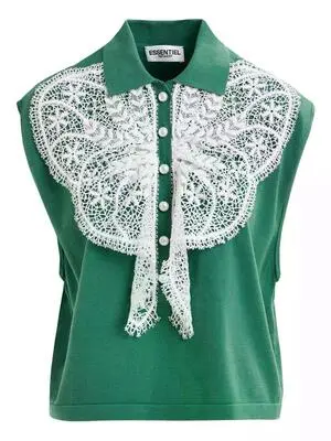 Essentiel Antwerp Lace-embellished Collar Top