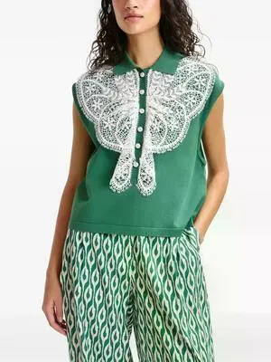 Essentiel Antwerp Lace-embellished Collar Top