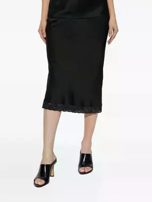 Victoria Beckham Pencil Skirt With Lace Trim