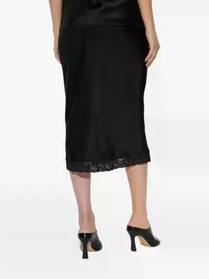 Victoria Beckham Pencil Skirt With Lace Trim