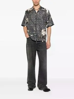 Amiri Silk Bandana-print Shirt - Black