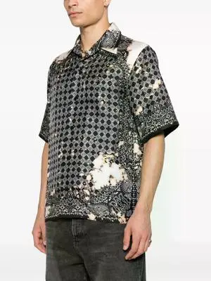Amiri Silk Bandana-print Shirt - Black