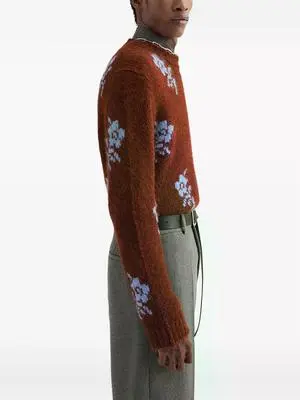 JIL SANDER Floral Sweater - Brown