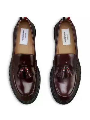 Thom Browne Polished Calf Tassel Loafers - Red