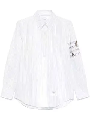 Thom Browne Embroidered-motif Shirt - Neutrals